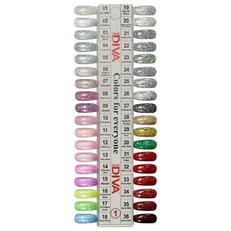 Diva Dap/Dip Powder Collection (36 Colors) - Set 1 – QQ Nail Supply