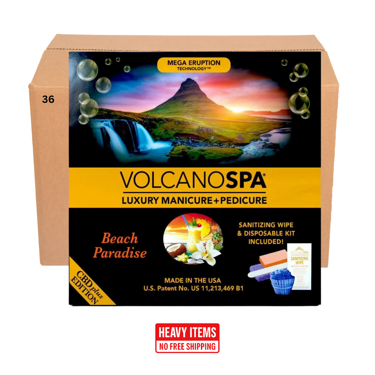 Volcano Spa Pedicure Deluxe CBD 10 Steps (Case of 36) – QQ Nail Supply