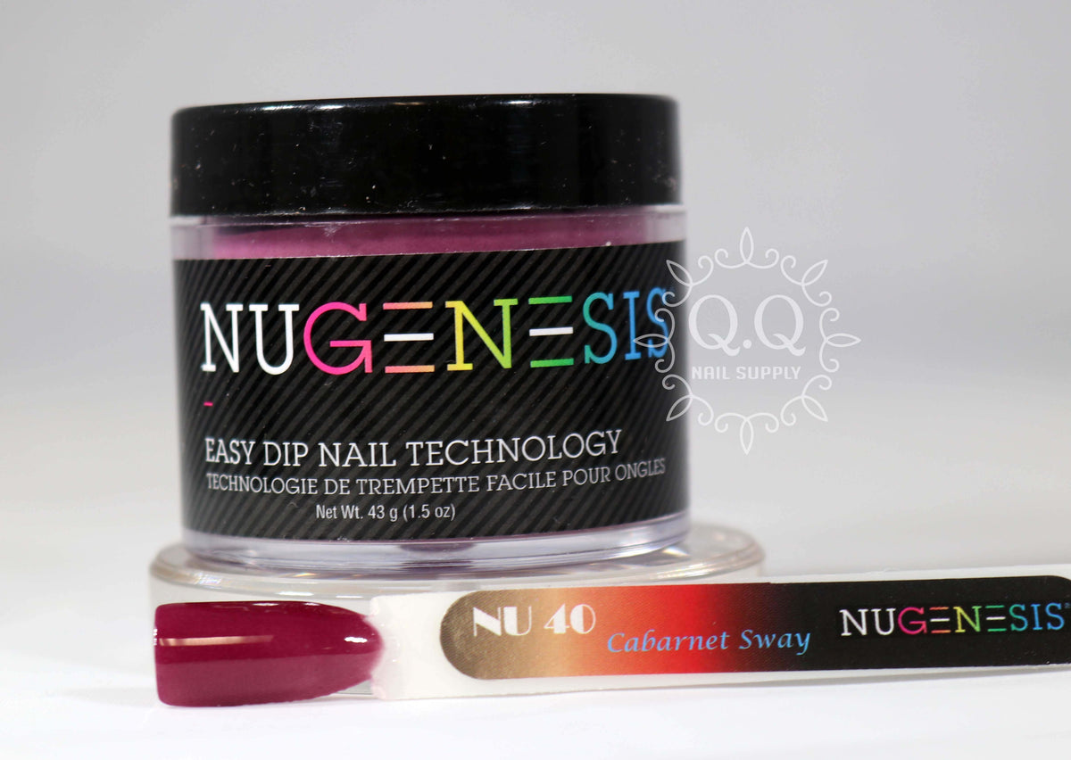 Nugenesis Dip Powder - NU 40 Cabarnet Sway – QQ Nail Supply
