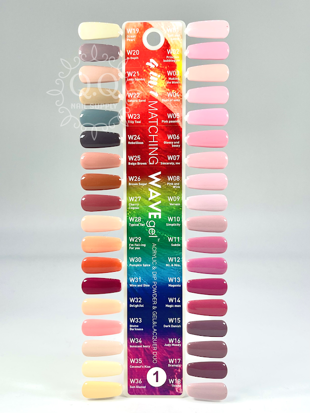 WaveGel Color Chart Set 1 – QQ Nail Supply