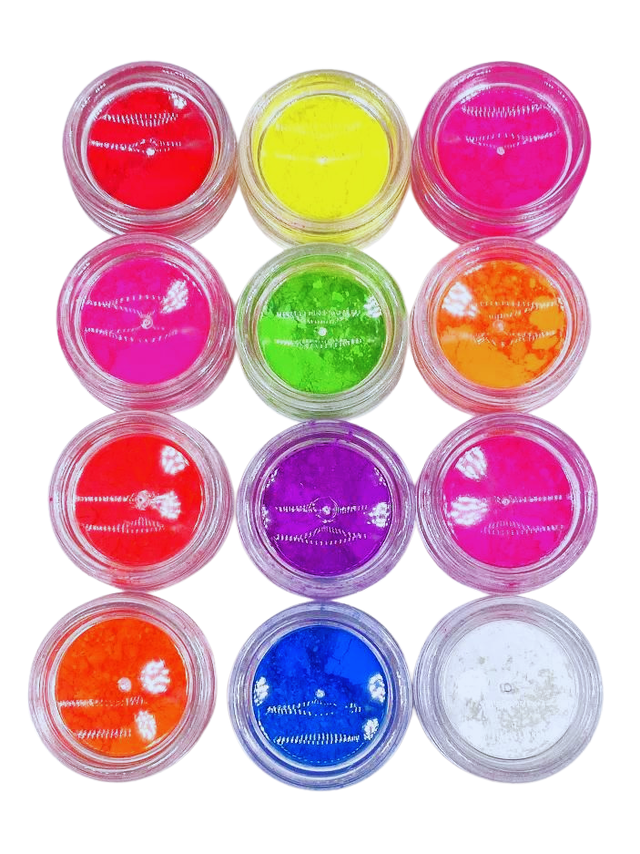 Neon Pigment Powder (12 Colors) – QQ Nail Supply