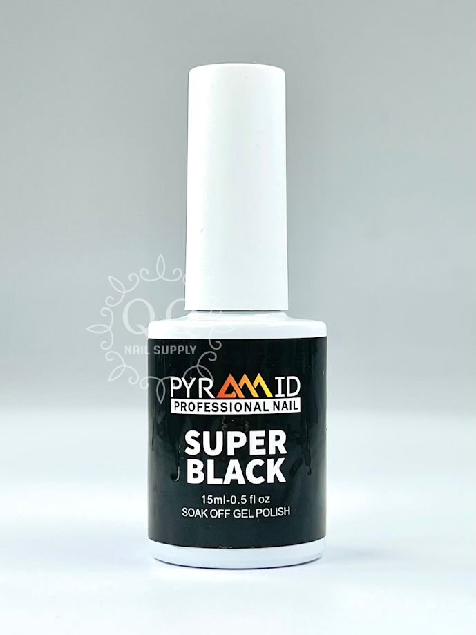 Pyramid Super Black Gel Polish (0.5oz) – QQ Nail Supply